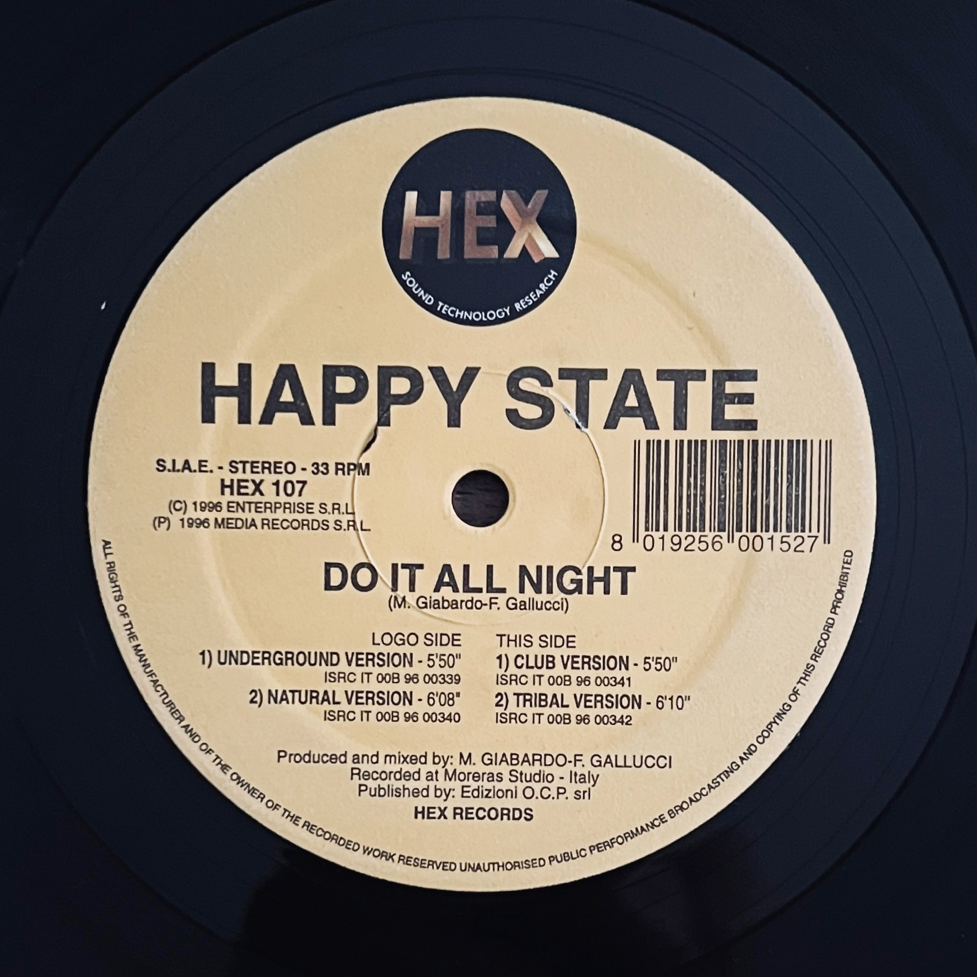 Happy State - Do It All Night (1996)