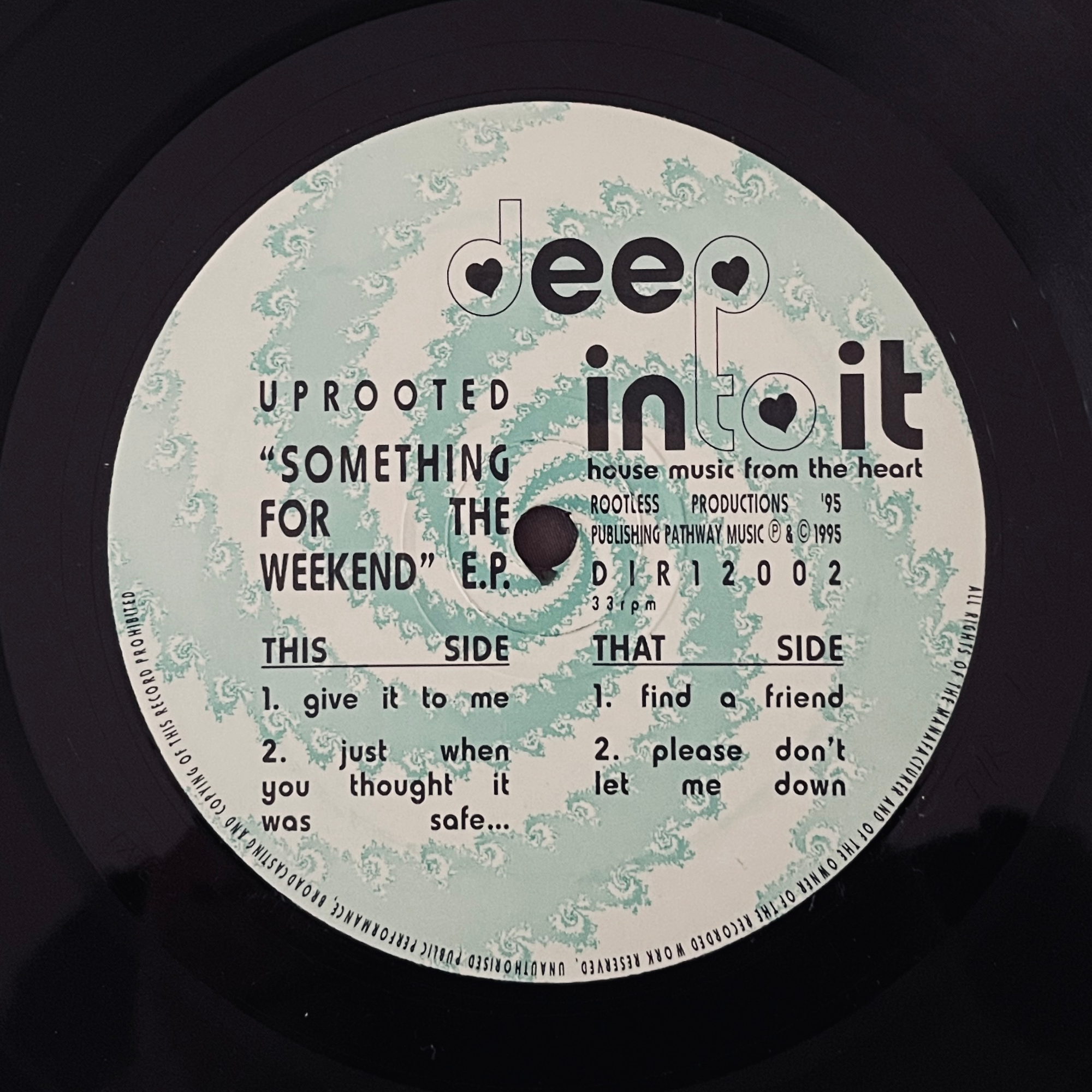 Uprooted - Something For The Weekend E.P. (1995)